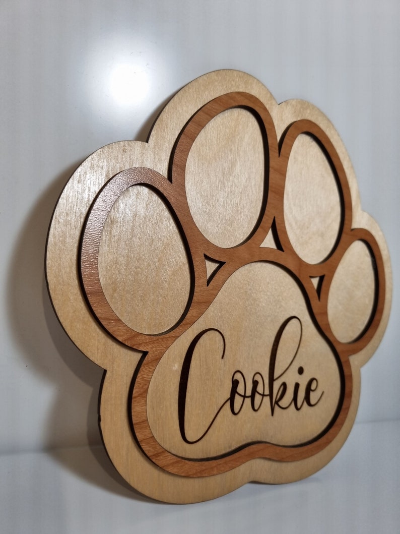 Paw Print Sign Personalised Paw Print Customised Paw Print | Etsy