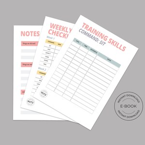 Puppy Training Guide Dog Grooming Guide Dog Care Guide Printable Dog ...