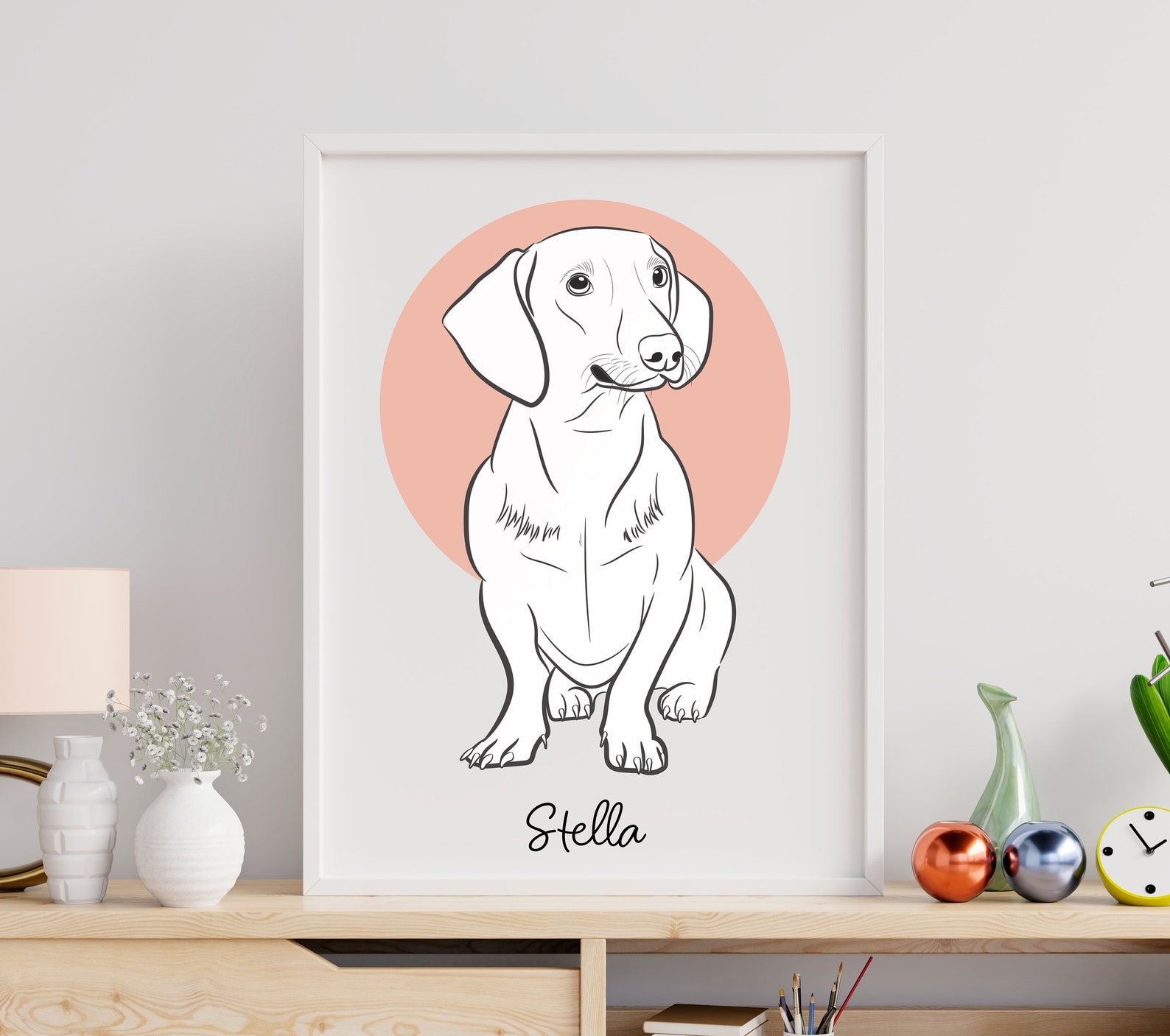 Dachshund Drawing Dachshund Line Drawing Lover Drawing for Dachshund ...