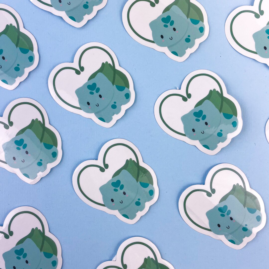 Pokemon Bulbasaur Clear Sticker Cute Pokemon Sticker Kawaii - Etsy