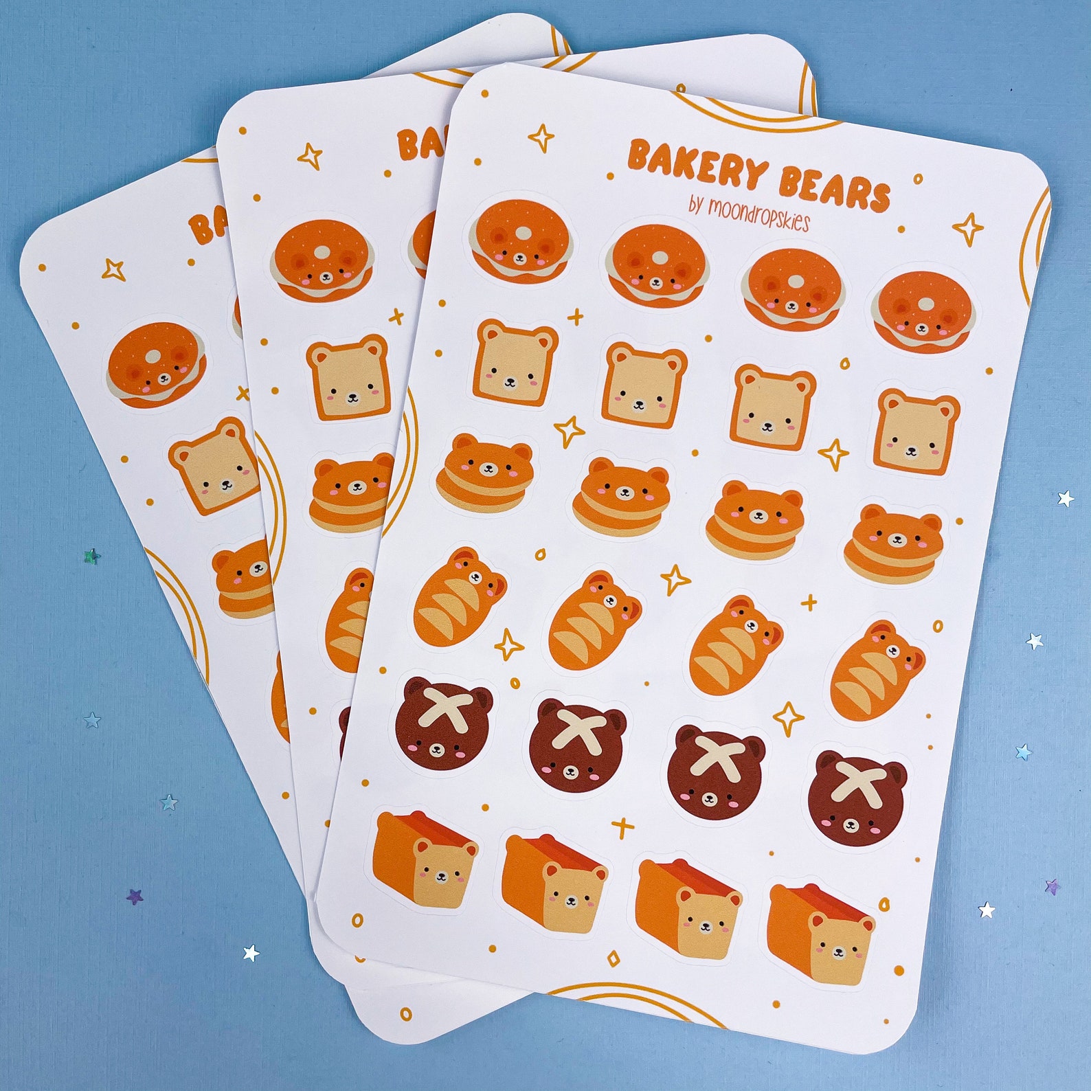Bakery Bears Sticker Sheet Kawaii Stickers Cute Stationery | Etsy