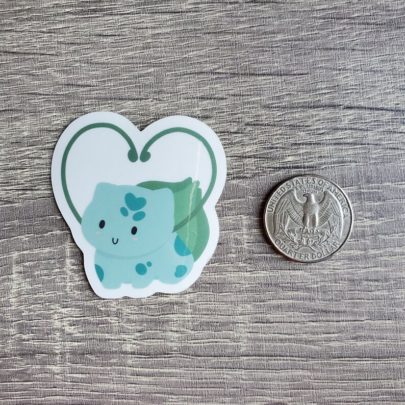Pokemon Bulbasaur Clear Sticker Cute Pokemon Sticker Kawaii | Etsy