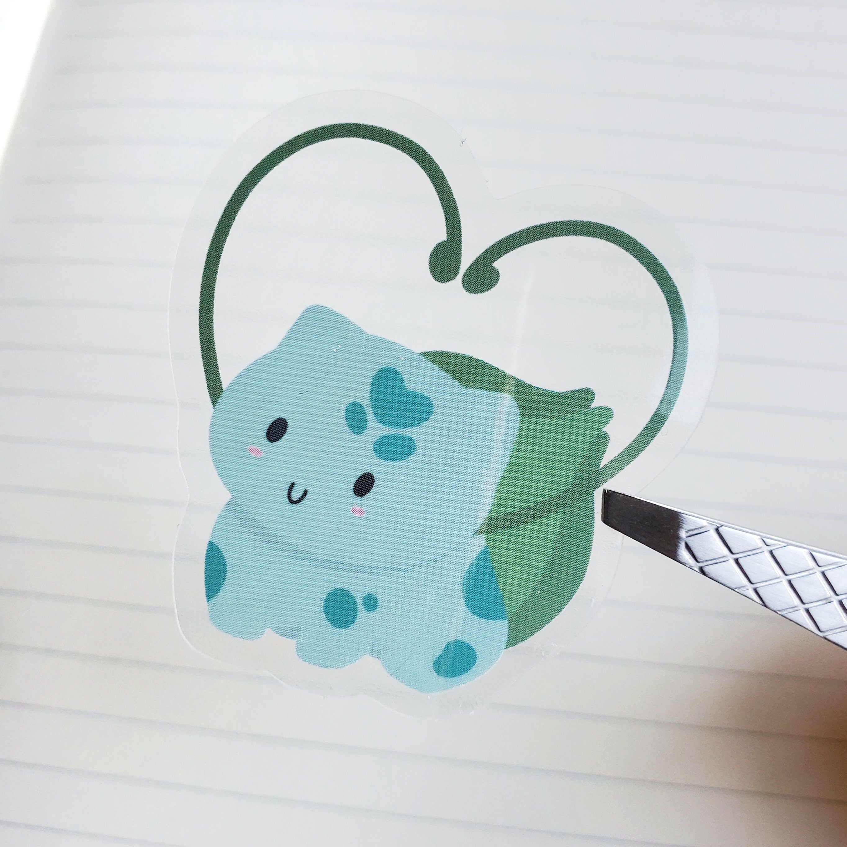 Pokemon Bulbasaur Clear Sticker Cute Pokemon Sticker Kawaii - Etsy