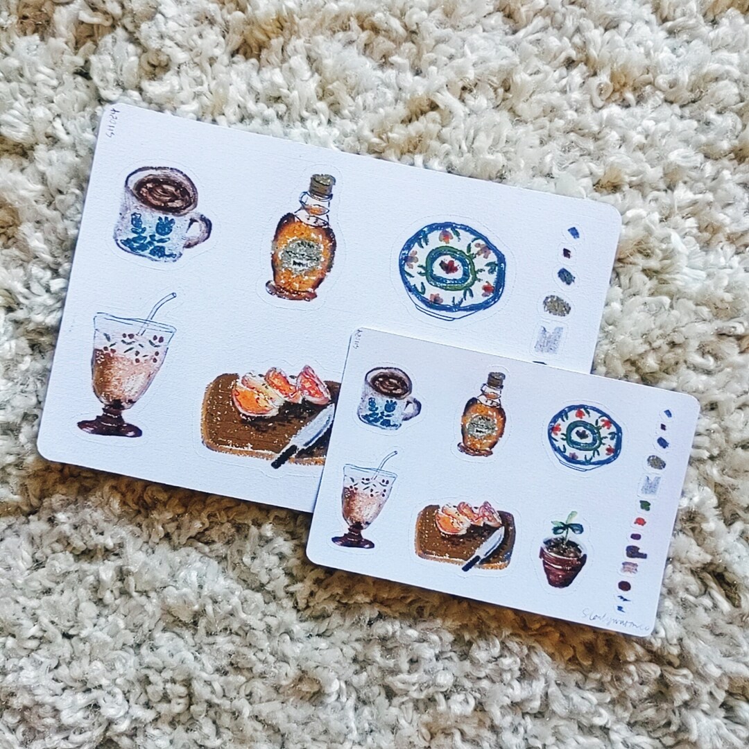 Good Morning Sticker Sheet, Color Palette, Journaling Stickers - Etsy