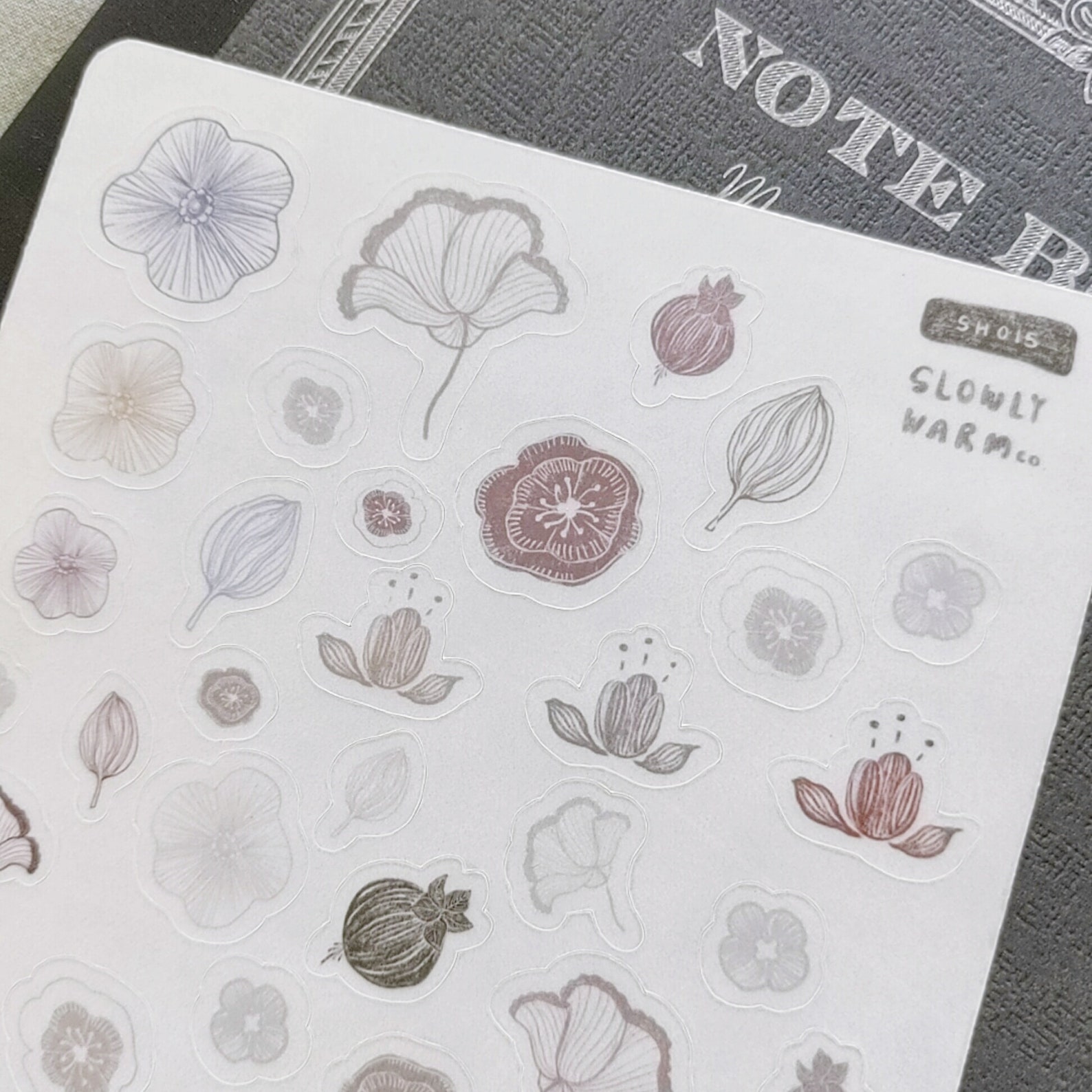 Transparent Aesthetic Floral Stamp Pattern Sticker Sheet - Etsy