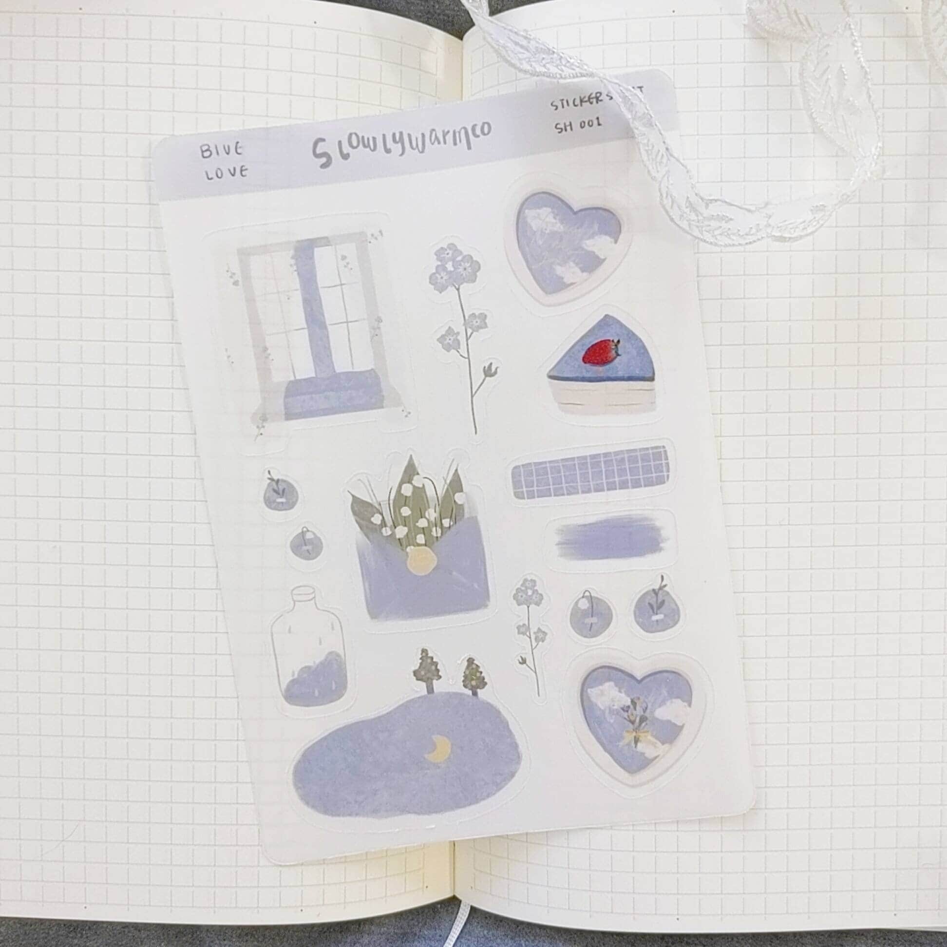 Transparent Aesthetic Bujo Sticker Sheet Bullet Journal | Etsy