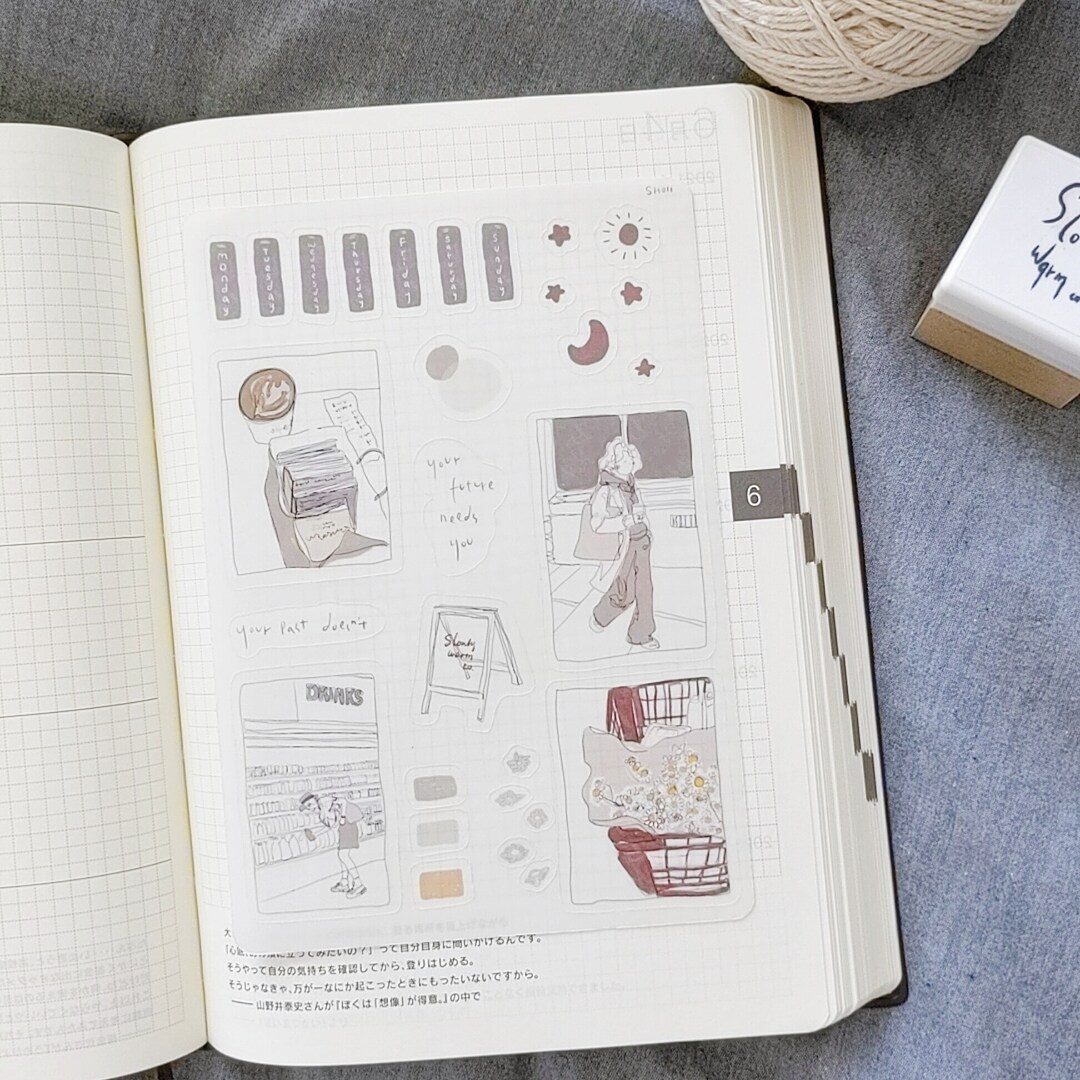 One Day #1, Transparent Aesthetic Journaling Sticker Sheet, Lifestyle ...