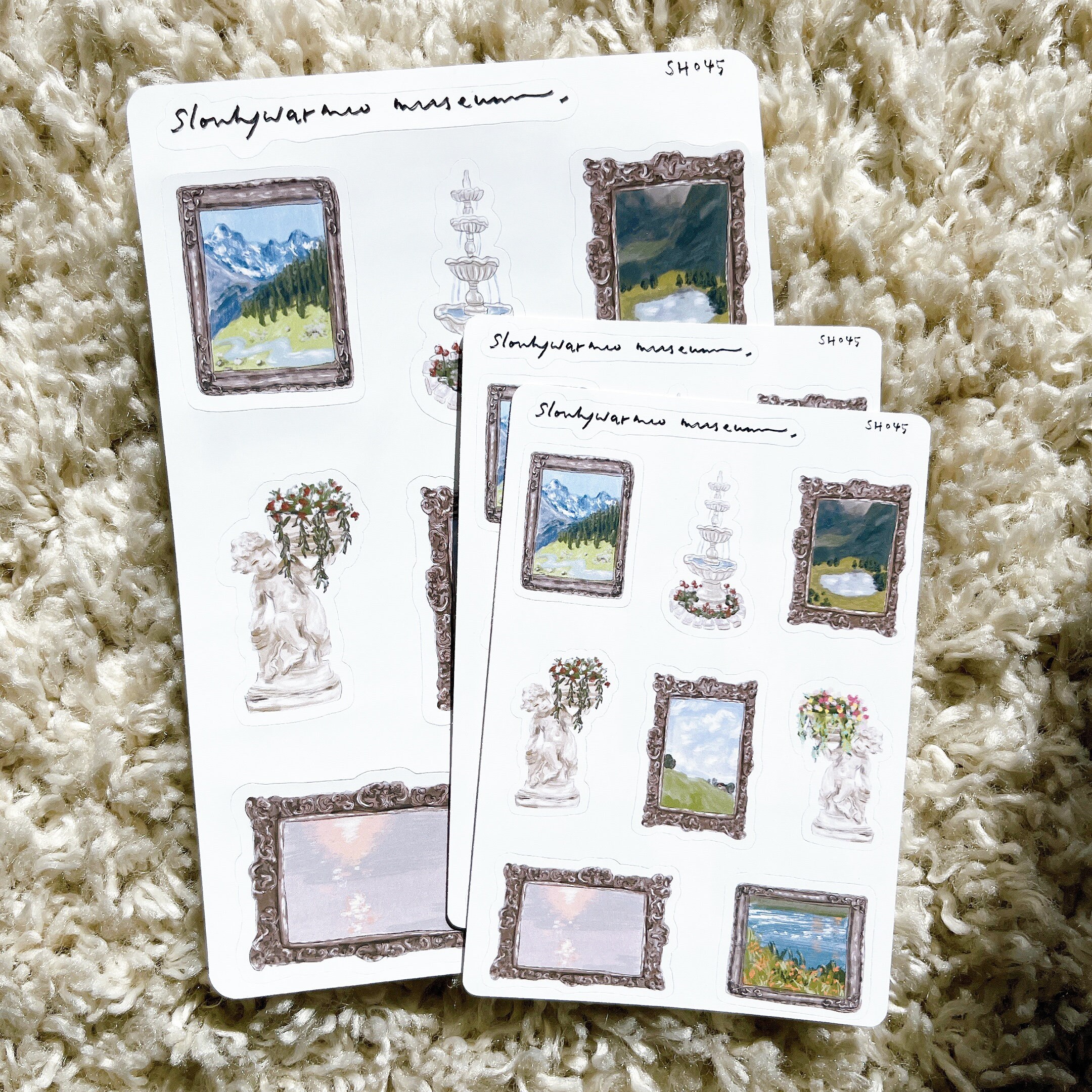 Aesthetic Museum Day Sticker Sheet Bujo Stickers Bullet - Etsy