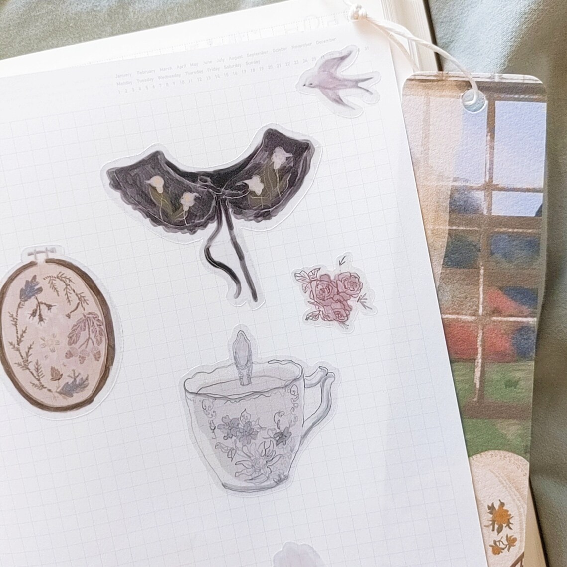 Transparent Clear Matte Aesthetic Tea Time Sticker Sheet Cups | Etsy