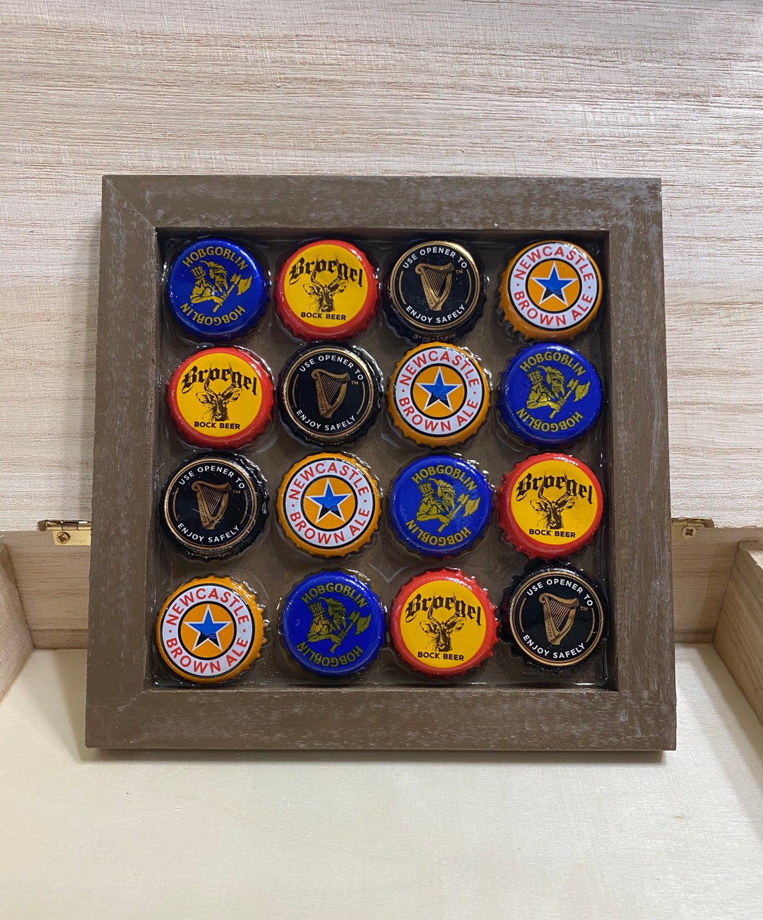 International Bottle Cap Wall Art - 6”x6” - Etsy