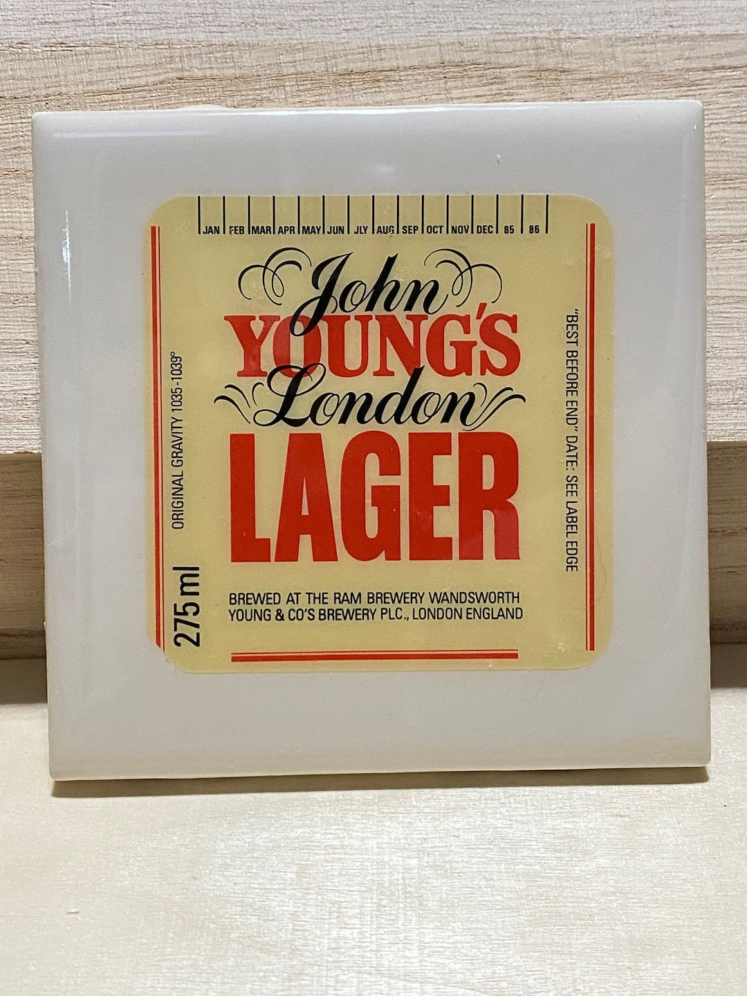 John Young's London Lager etiqueta coaster - Etsy España