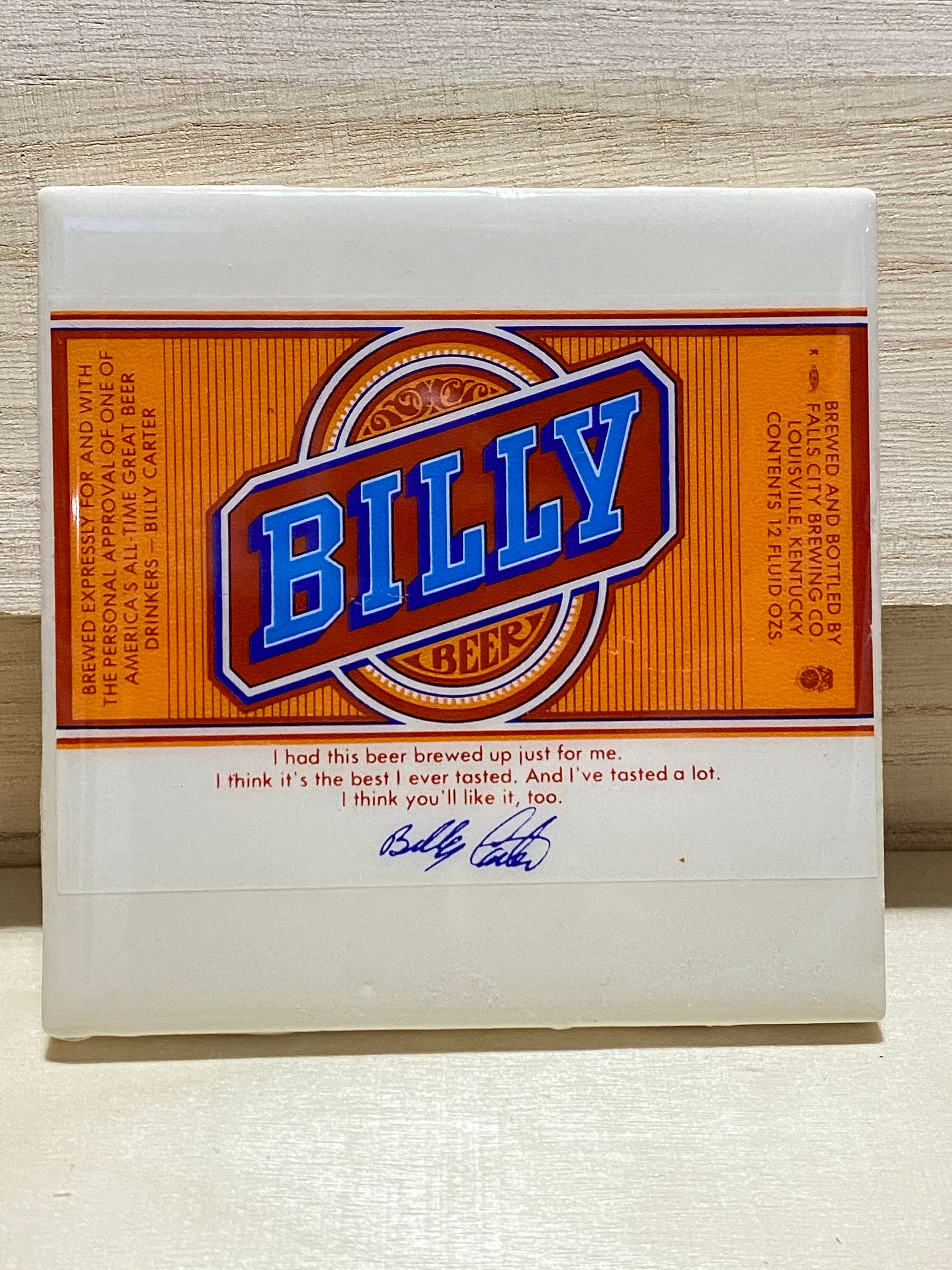 Billy Beer Label Coaster - Etsy