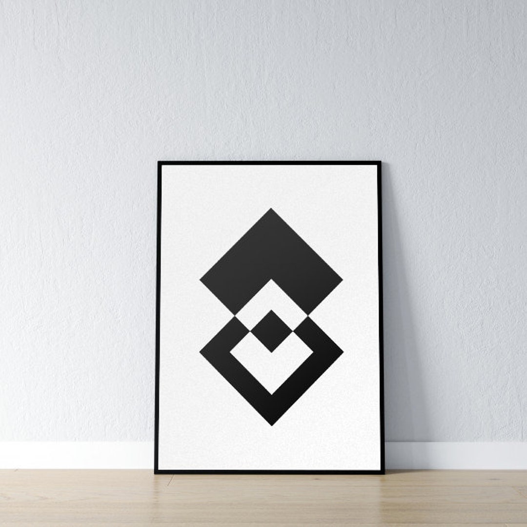 Minimalist Diamond Art Print: Modern Geometric Poster (digital Download ...