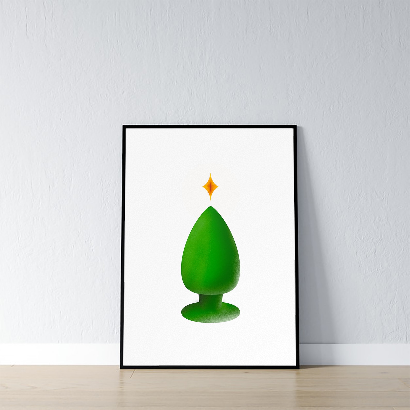 Christmas Tree Butt Plug Art Print: Holiday Wall Decor (digital ...