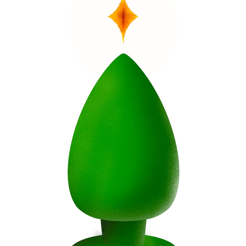 Christmas Tree Butt Plug Art Print: Holiday Wall Decor (digital ...