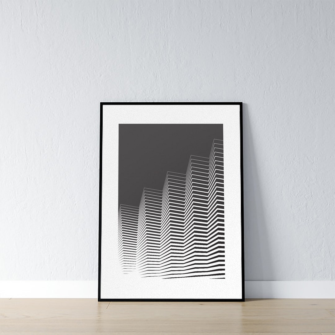 Jagged Buildings, Digital Download, Corner Lines Wall Decor, Gorgeous ...