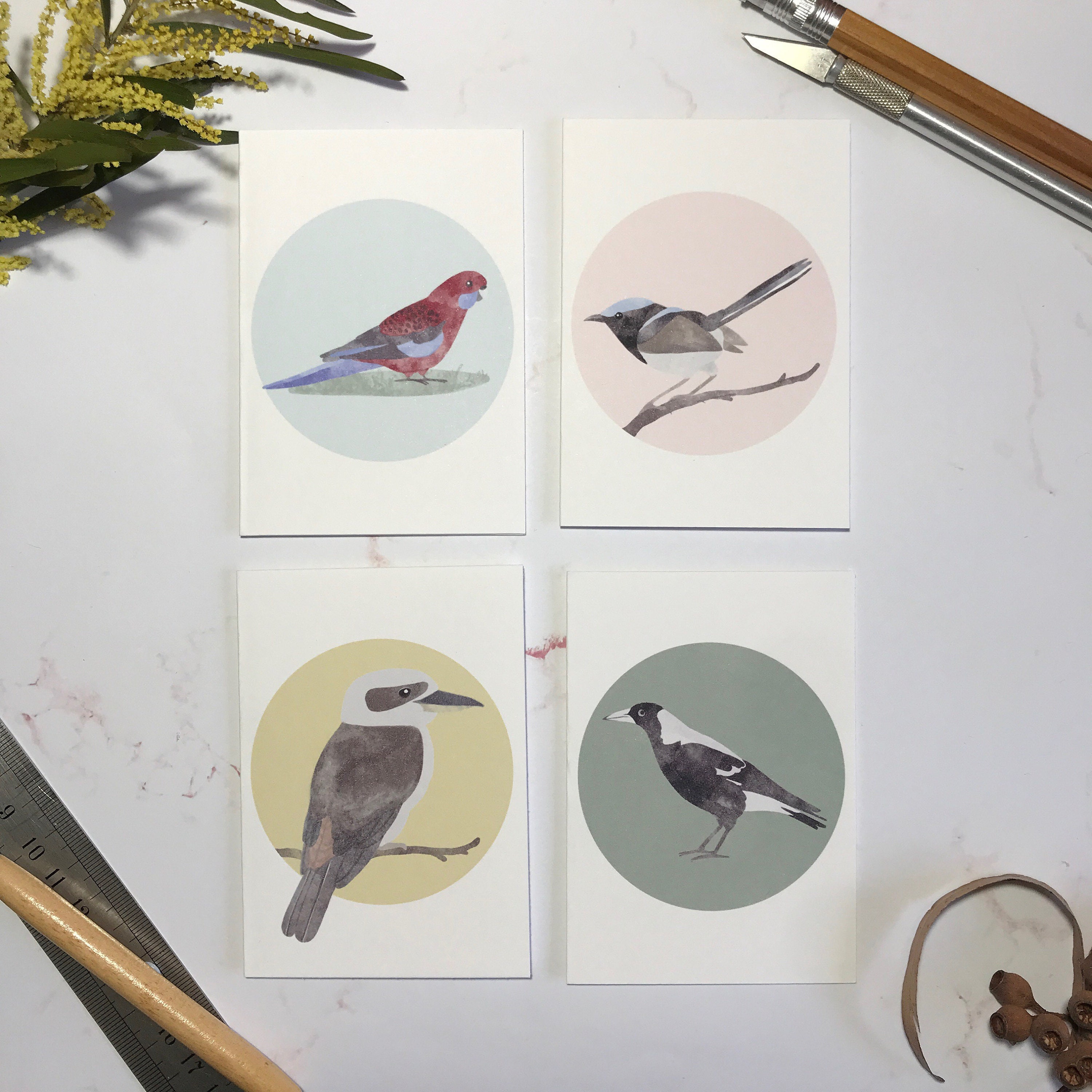 Australian Birds Letter Writing Set. Note Paper, Stationery, Pen Pal ...