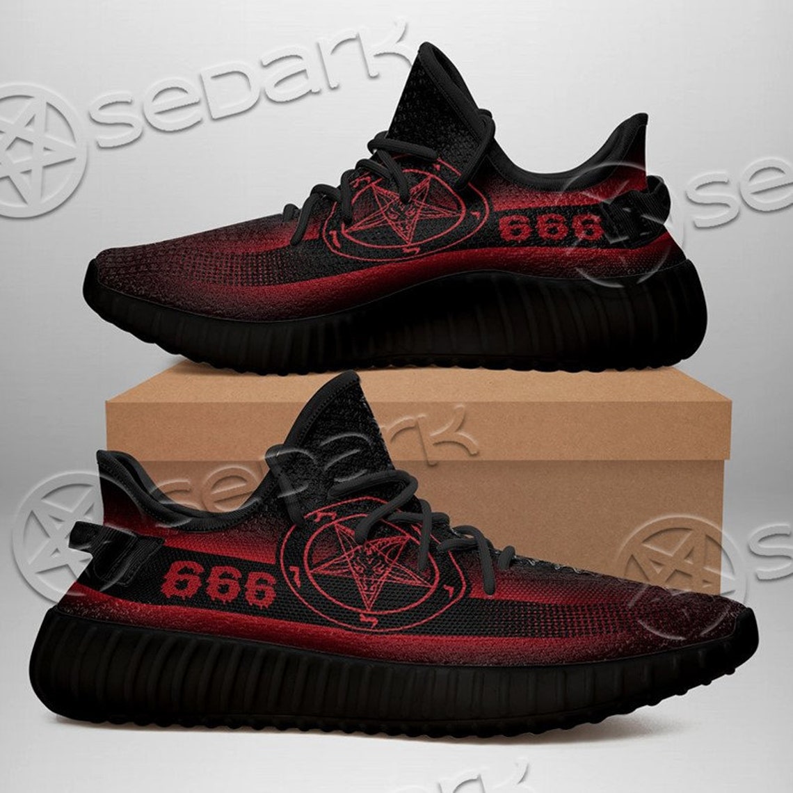 Satan Schuhe satanische 666 Schuhe personalisierte Schuhe | Etsy