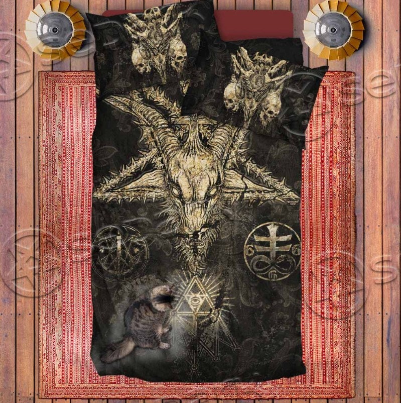 Satanic Sigil of baphomet Bedding Sets sold by Ishu Bansal | SKU ...