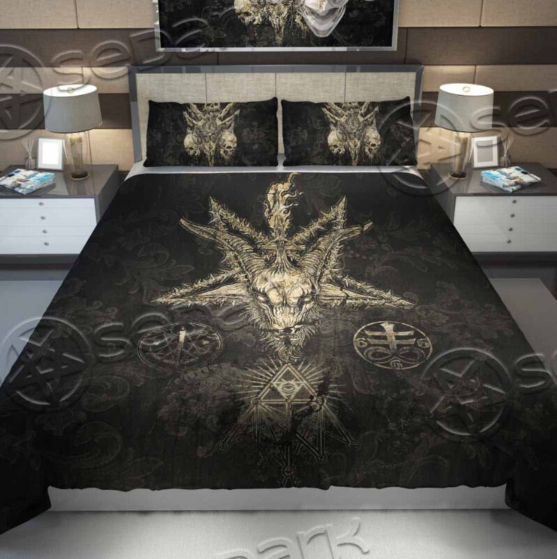Satanic Sigil of baphomet Bedding Sets sold by Ishu Bansal | SKU ...