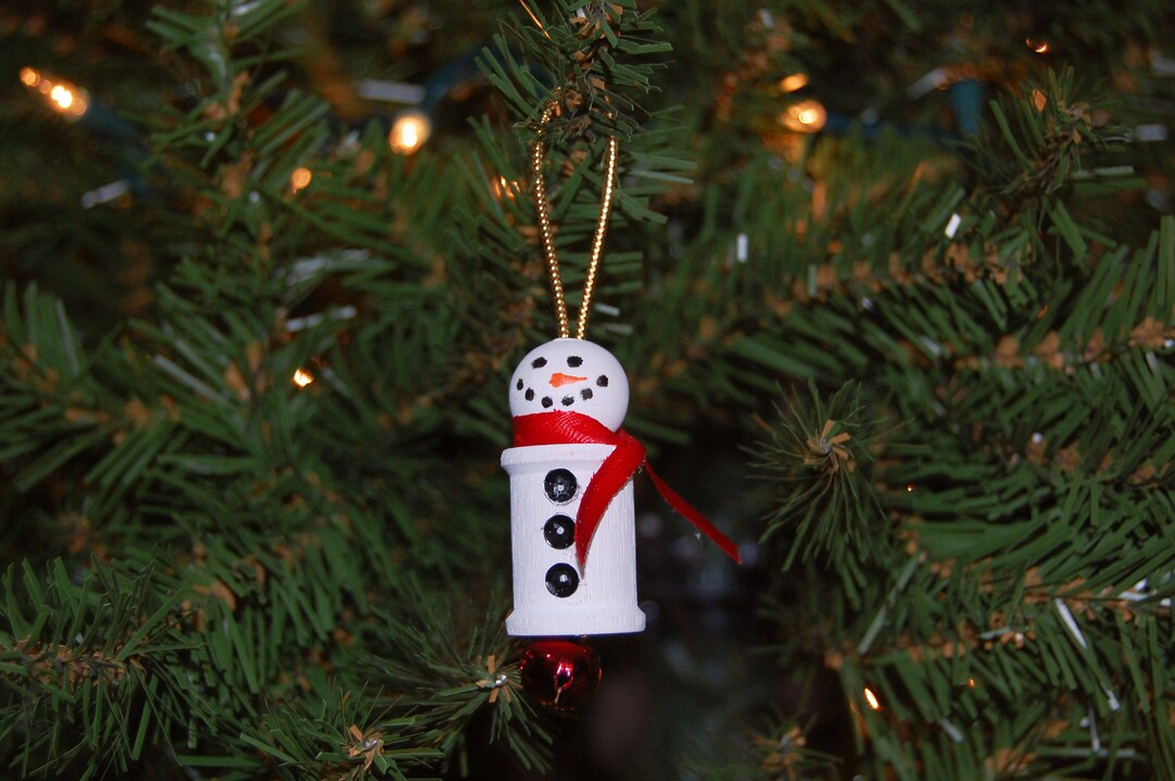 Thread Spool Snowman Christmas Ornament - Etsy