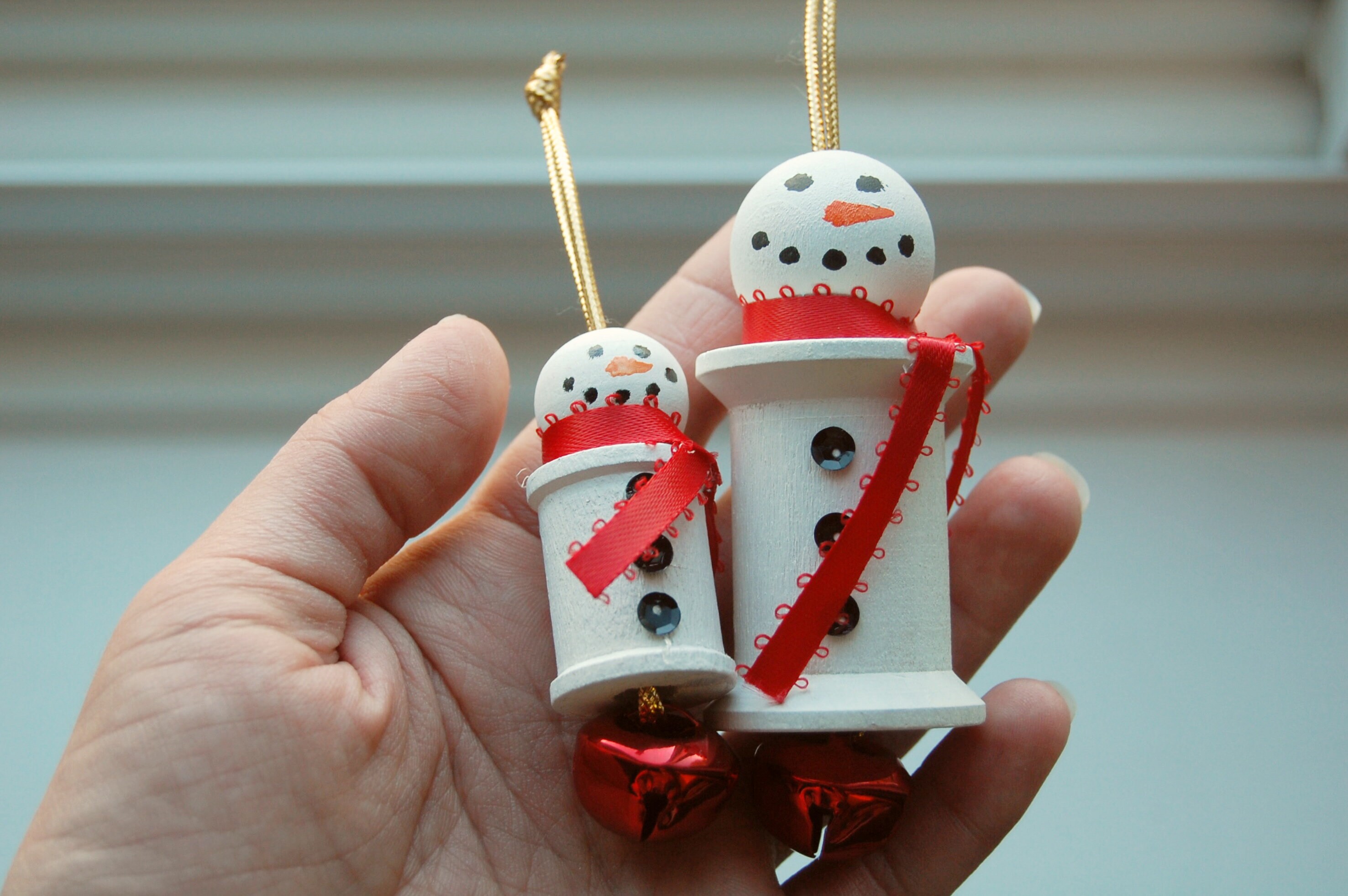 Thread Spool Snowman Christmas Ornament - Etsy