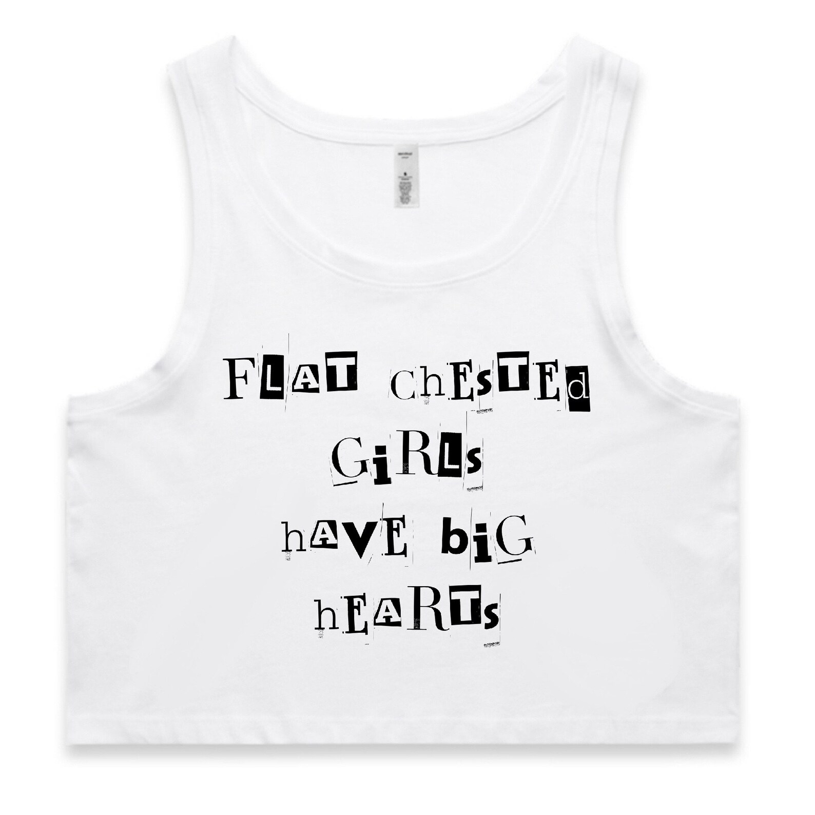 Flat Chested Girls Have Big Hearts, Funny Girl Joke, Screen Printed ...