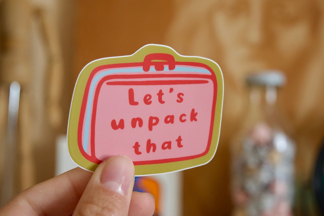 Let's Unpack That Suitcase Vinyl Sticker - Etsy