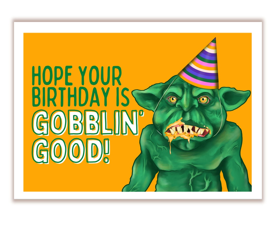Cheddar Goblin | Mandy | Birthday Card - Etsy