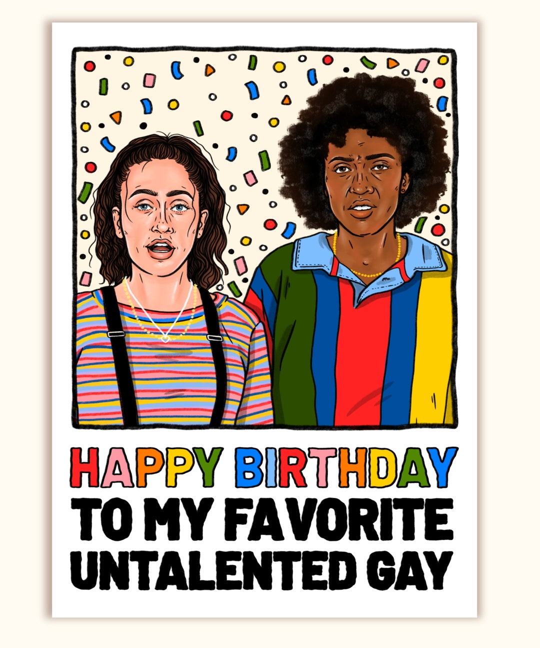 BOTTOMS | Birthday Card - Etsy