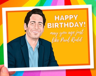 Paul Rudd Birthday Card - Etsy