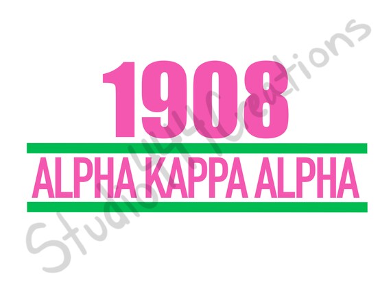 1908 Alpha Kappa Alpha Svg and Png/divine 9/HBCU | Etsy