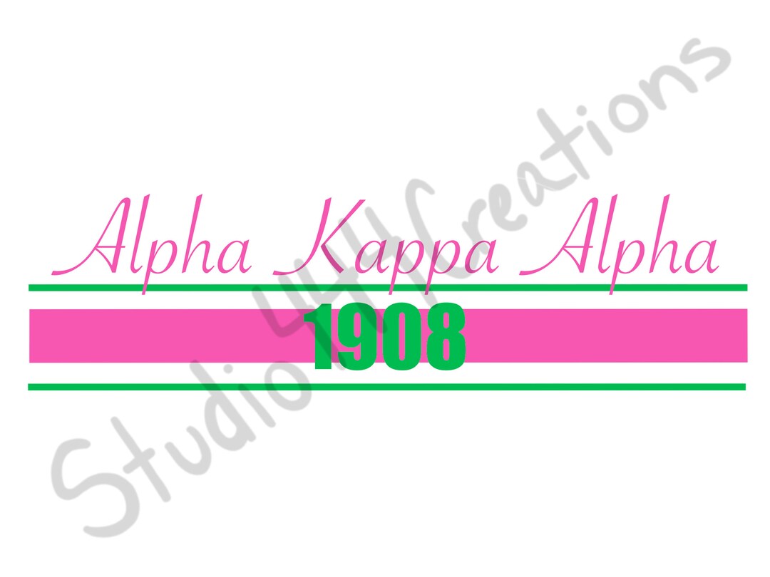 Alpha Kappa Alpha 1908 Svg and Png/divine 9/HBCU - Etsy
