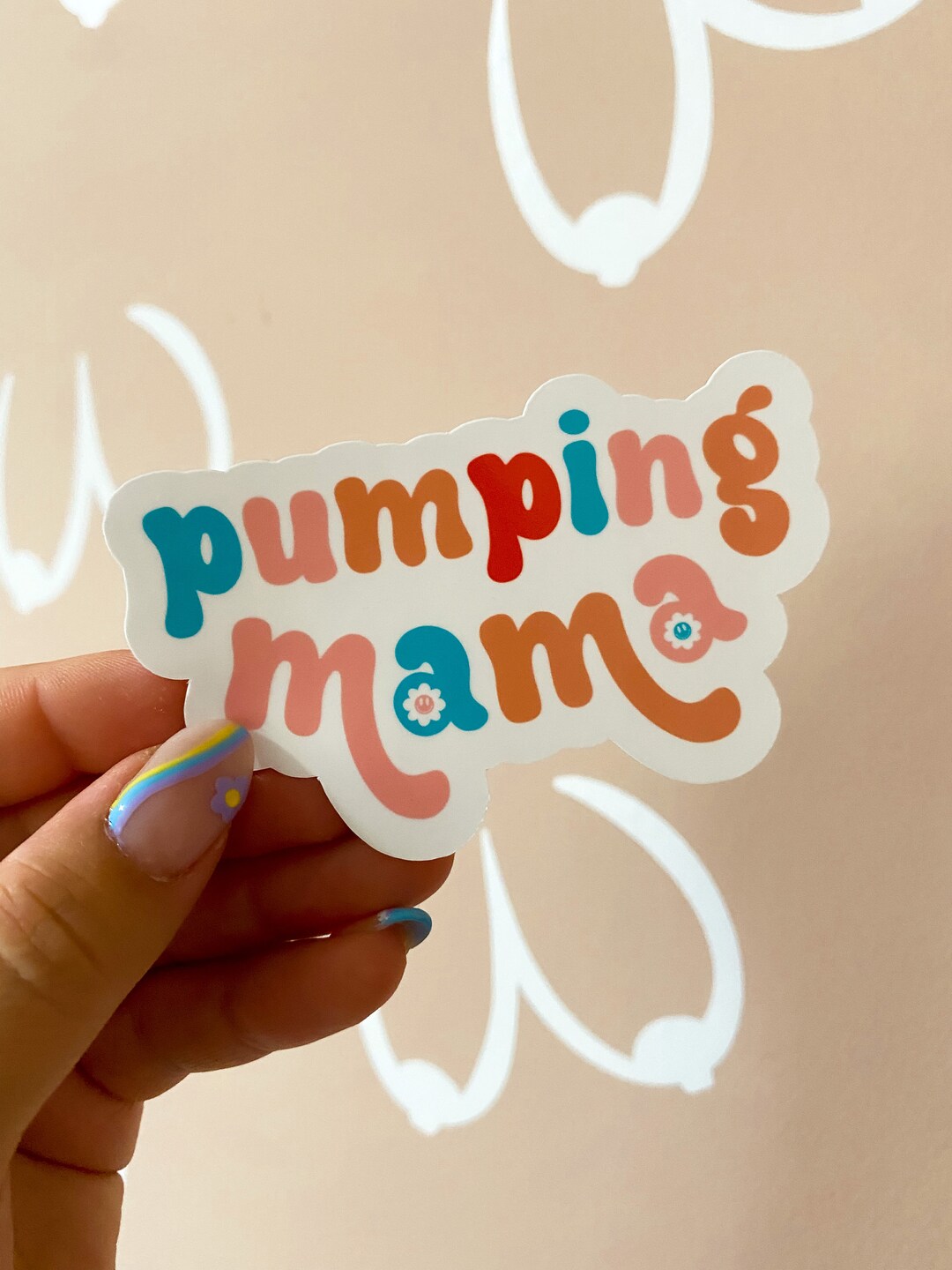 Groovy Pumping Mama Sticker | Pumping Mom | Normalize Breastfeeding ...
