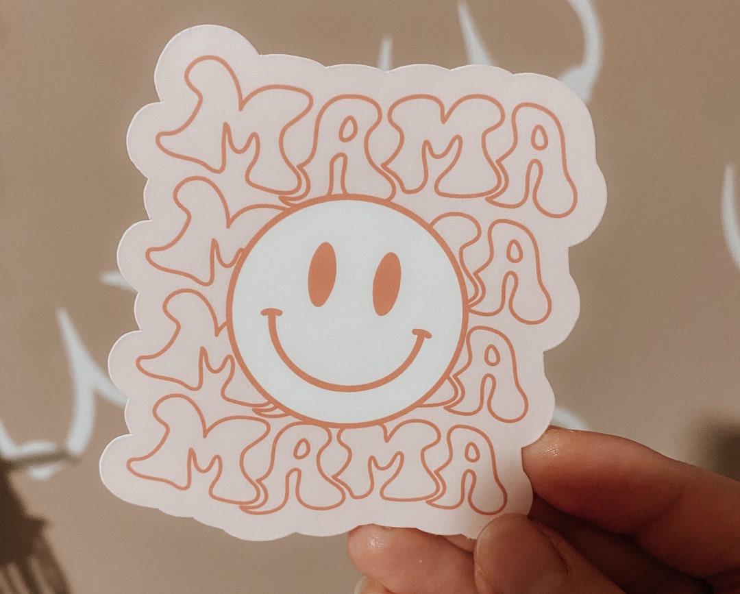 Smiley Mama Sticker / Motherhood Sticker / Mental Health Sticker - Etsy