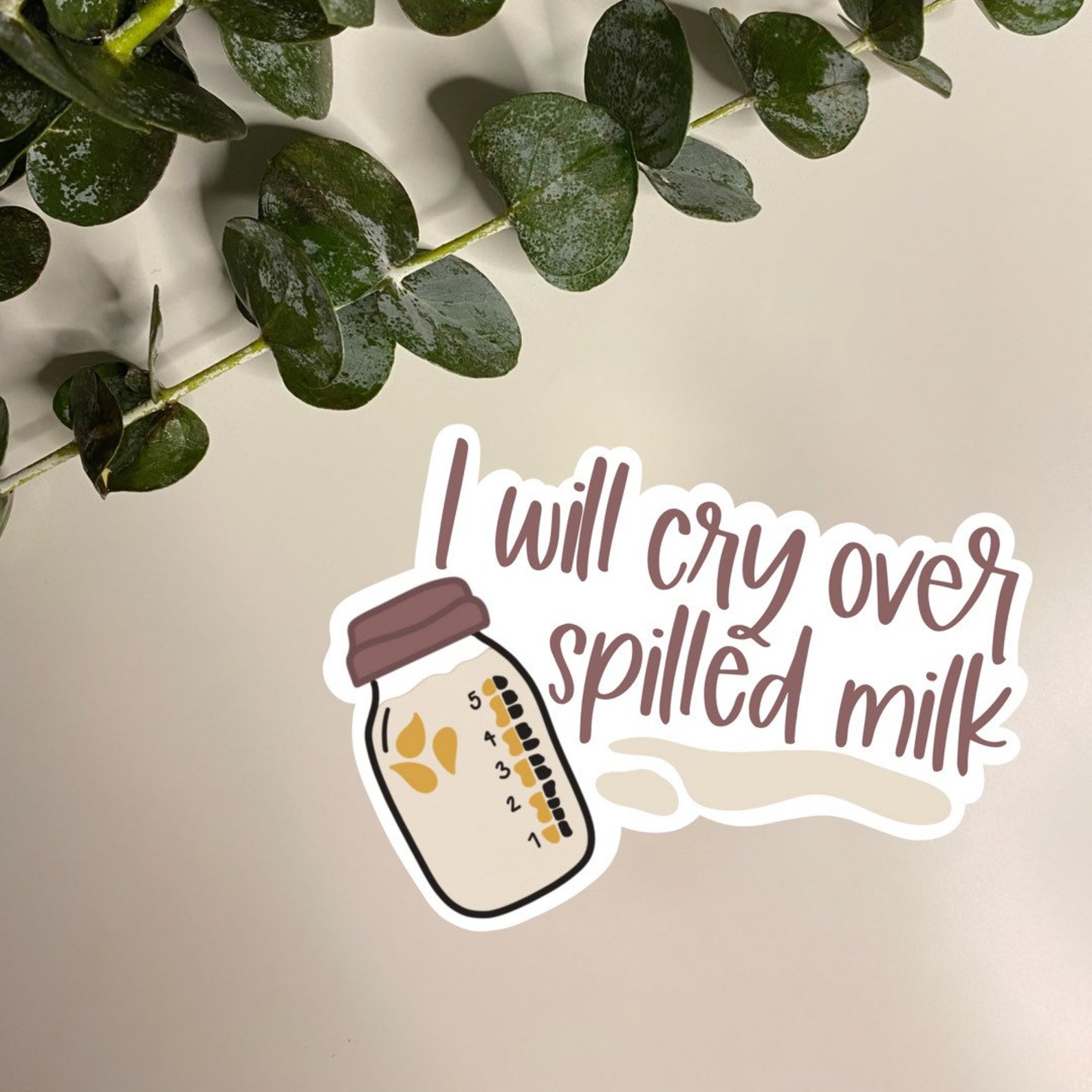 I Will Cry Over Spilled Milk Sticker Breastfeeding Mama | Etsy
