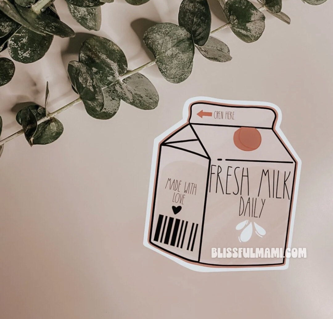 Milk Carton Sticker, Breastmilk Carton, Breastfeeding Sticker ...