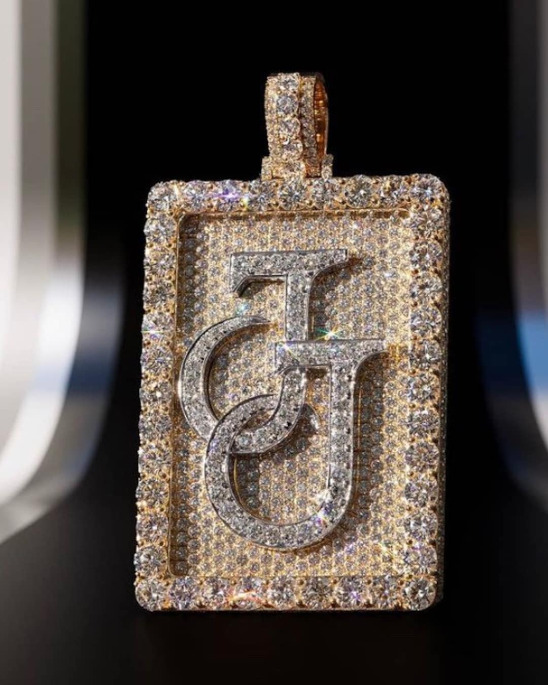 10k White Gold Plated Jj Handsome Clear Synthetic Gemstone 925 Sterling ...