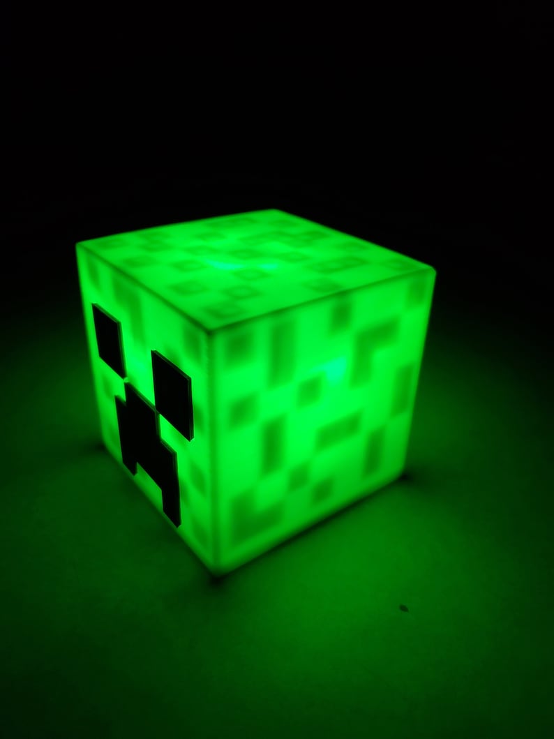 Creeper Desk Lamp Night Light 3D Printed Room Décor - Etsy