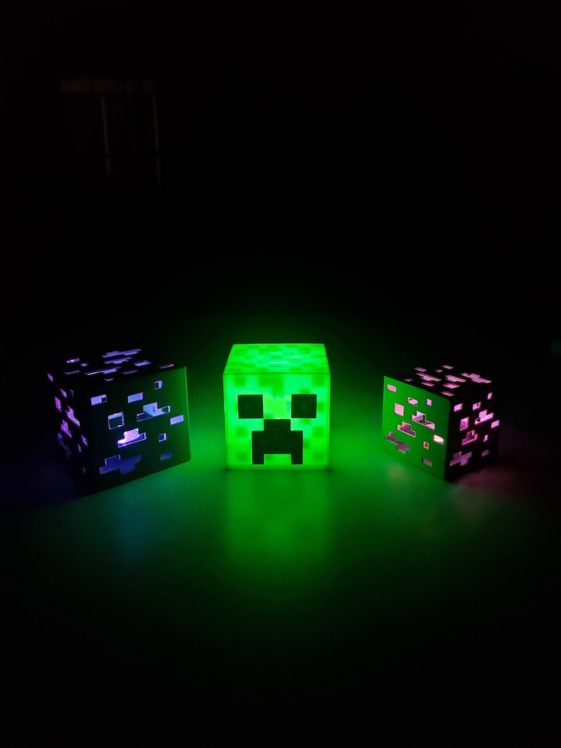 Creeper Desk Lamp Night Light 3D Printed Room Décor - Etsy