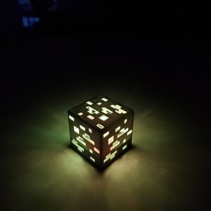 Color Changing Ore Desk Lamp Nightlight Minecraft 3D Printed Room Decor ...