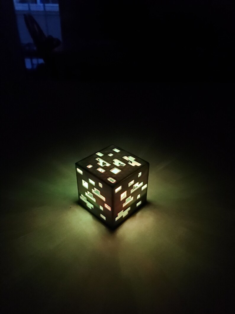 Color Changing Ore Desk Lamp Nightlight Minecraft 3D Printed - Etsy