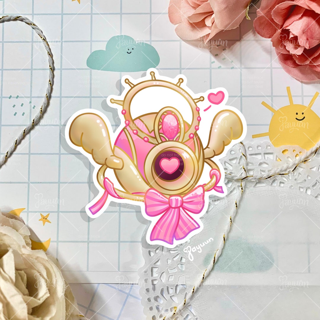 Pink Ghost Shell Sticker | Cute Video Game Decal | Glossy Vinyl Diecut ...