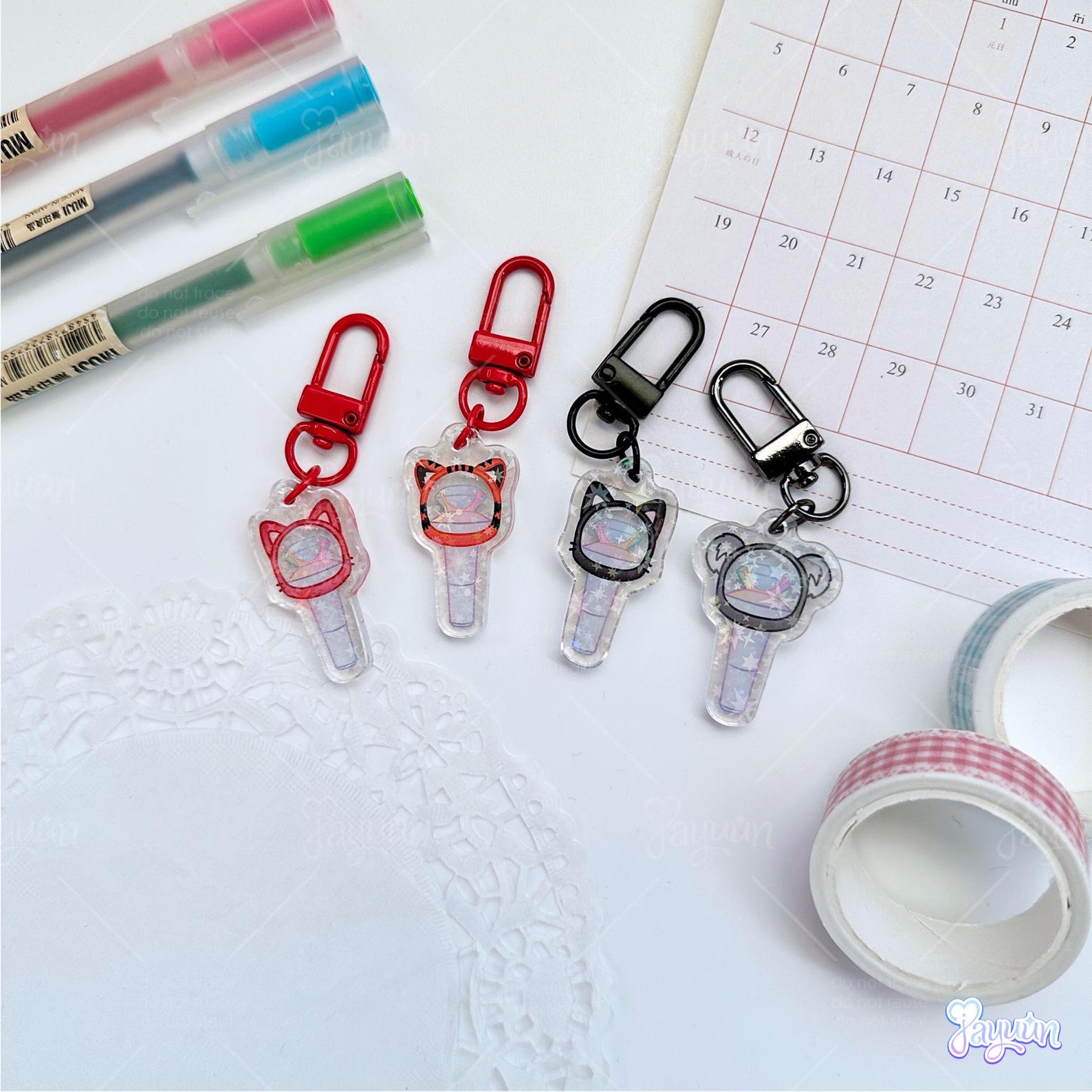 Seventeen Lightstick Cute Mini Holographic Acrylic Charm | Kawaii SVT ...