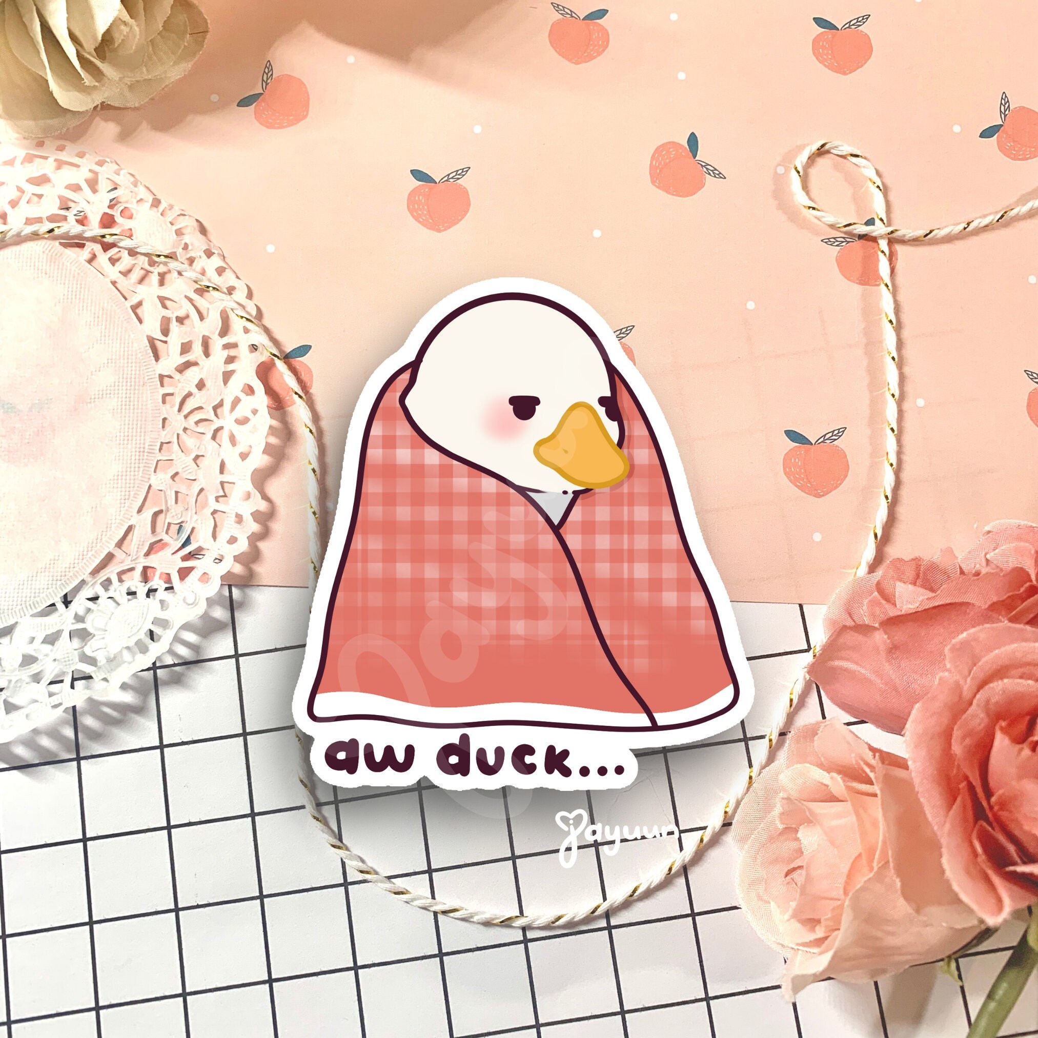 Aw Duck... Cute Duck Sticker V2 Cute Animal Stickers - Etsy