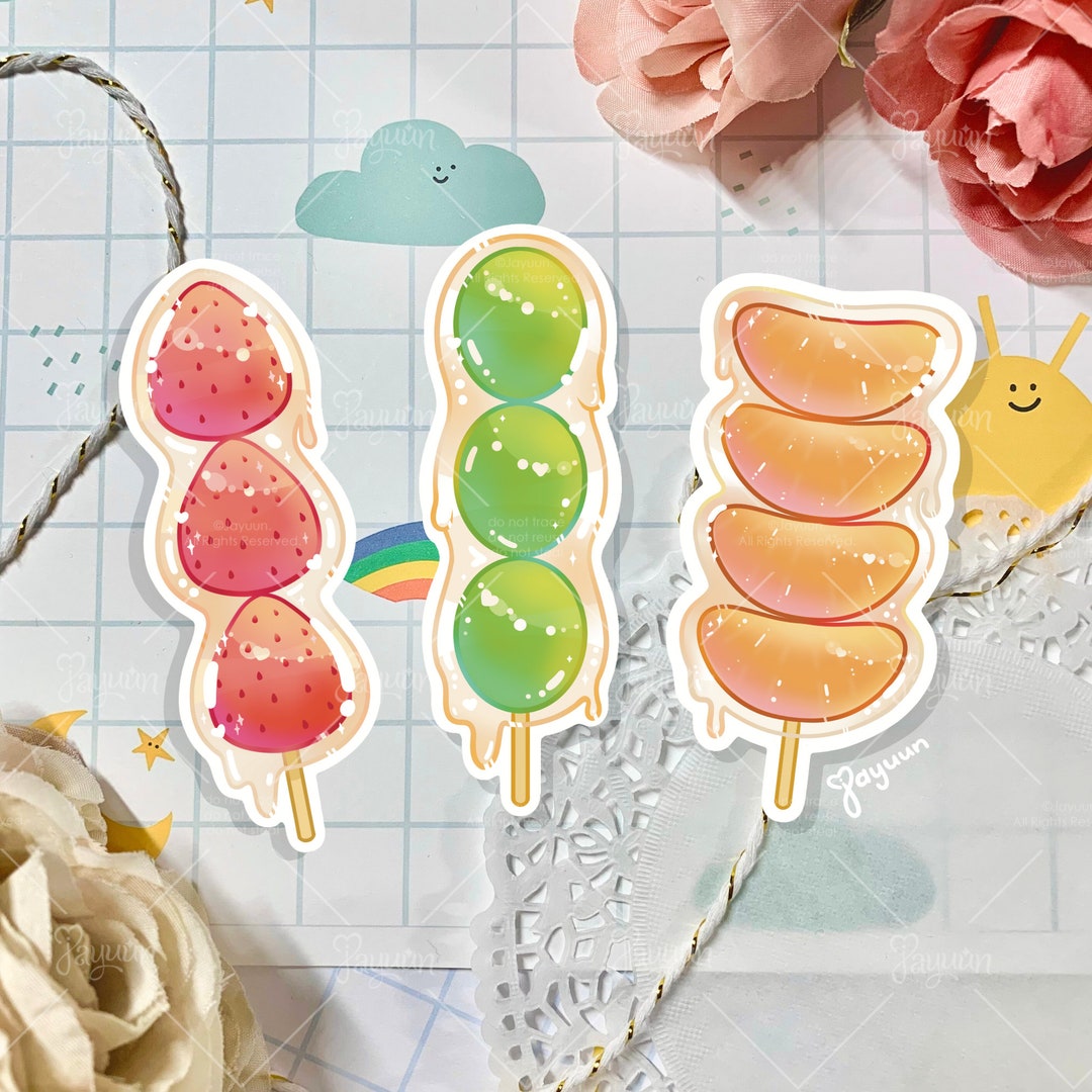 Tanghulu Sticker | Cute Kawaii Sugared Fruit | Chinese Candied ...