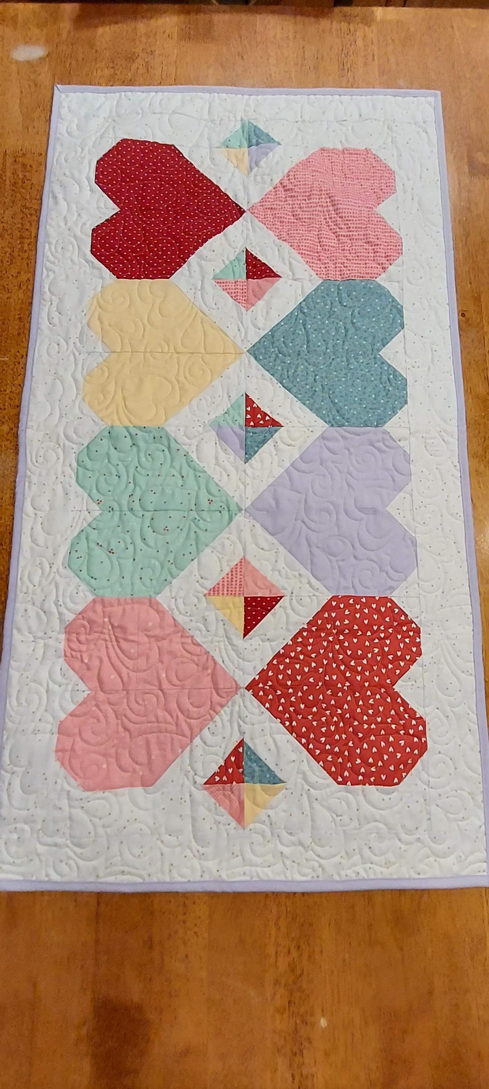 Candy Hearts Table Runner - Etsy