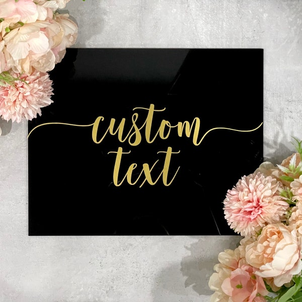 Black Acrylic Wedding Sign - Etsy