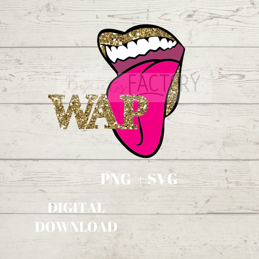 WAP Cardib Tongue PNG SVG - Etsy