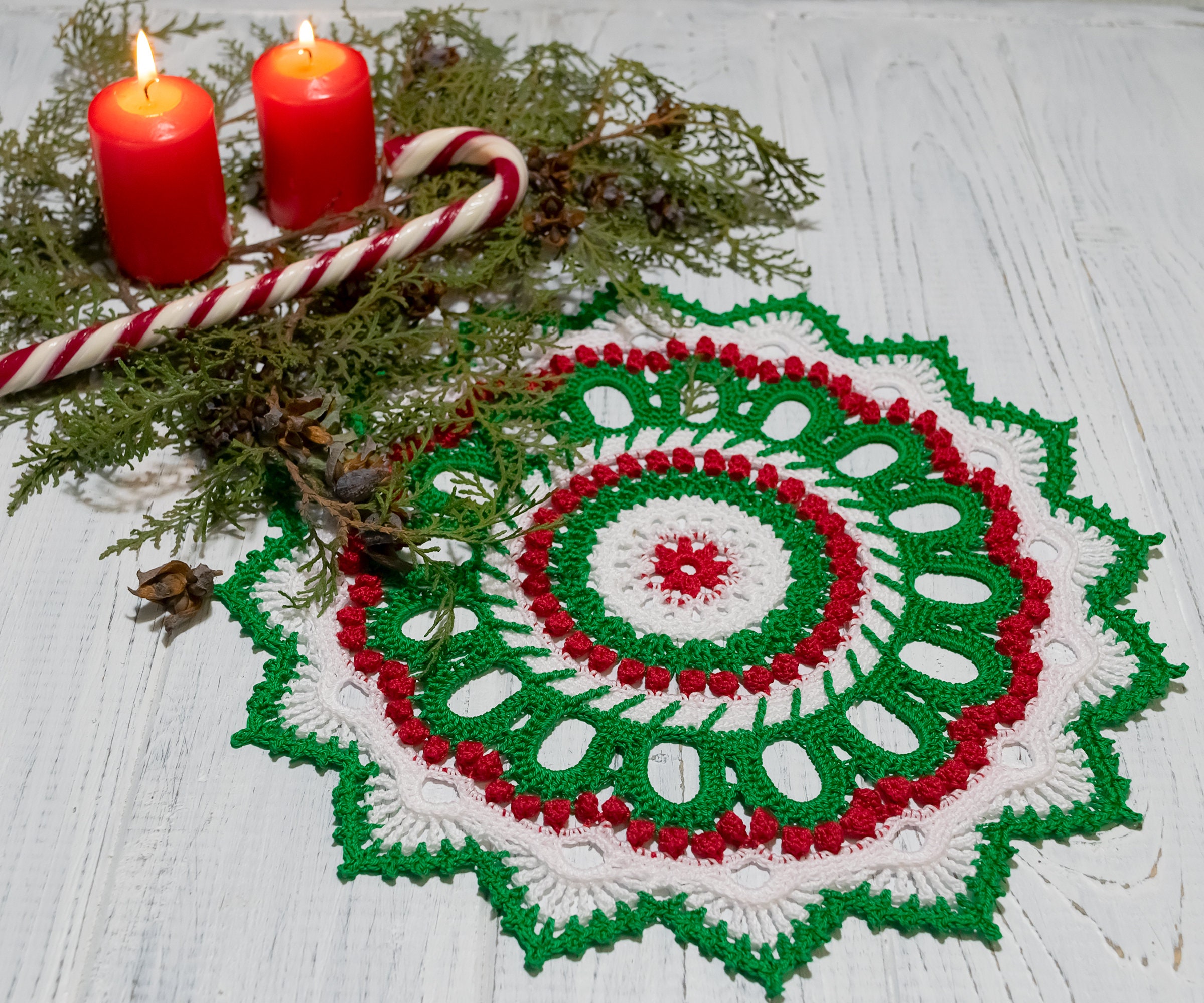 Crochet Christmas Doily - Etsy